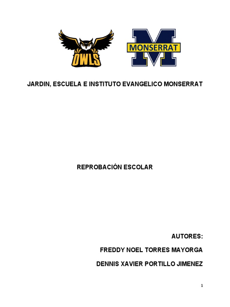 Reprobación Escolar | PDF | La naturaleza humana | Maestros