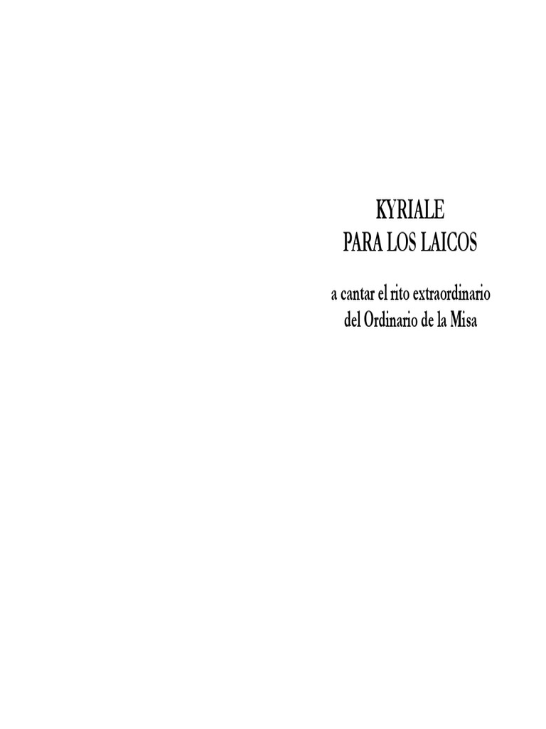 Kyriale Laicos | PDF | Liturgia Catolica | Misa (liturgia)