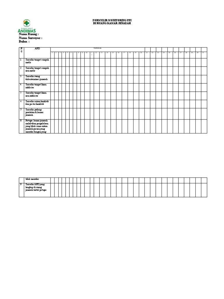 Monitoring Kamar Jenazah | PDF