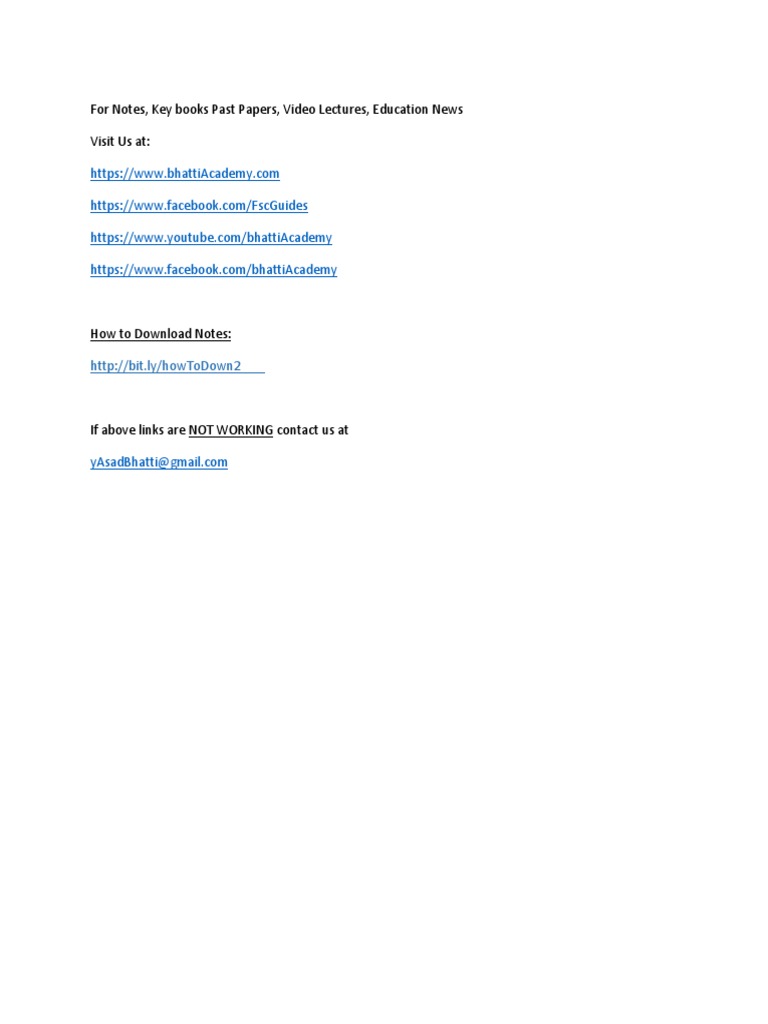 For Notes, Key Books Past Papers, Video Lectures, Education News Visit ...