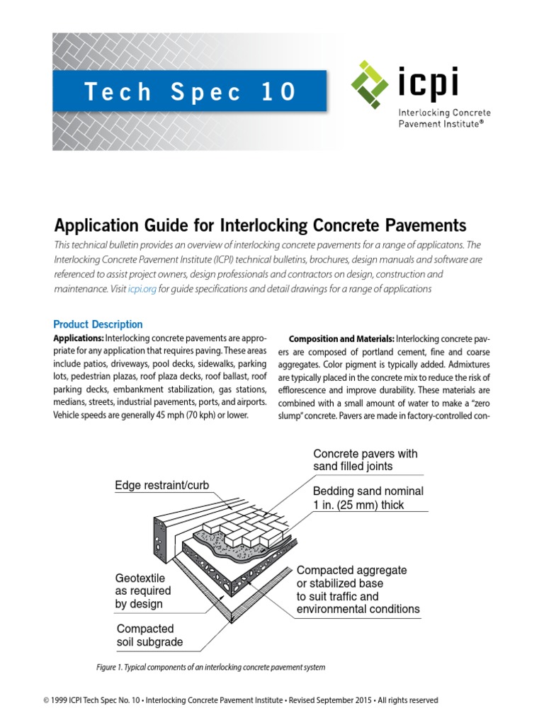 Tech Spec 10: Application Guide For Interlocking Concrete Pavements ...