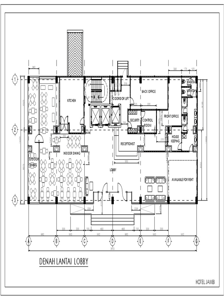 2.denah Lantai Lobby Hotel Jambi | PDF