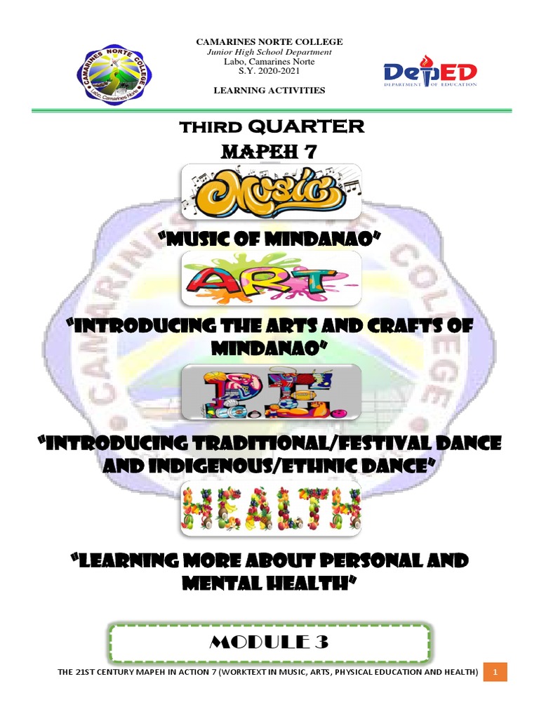 MAPEH 7: 3rd Quarter Learning Activities | PDF