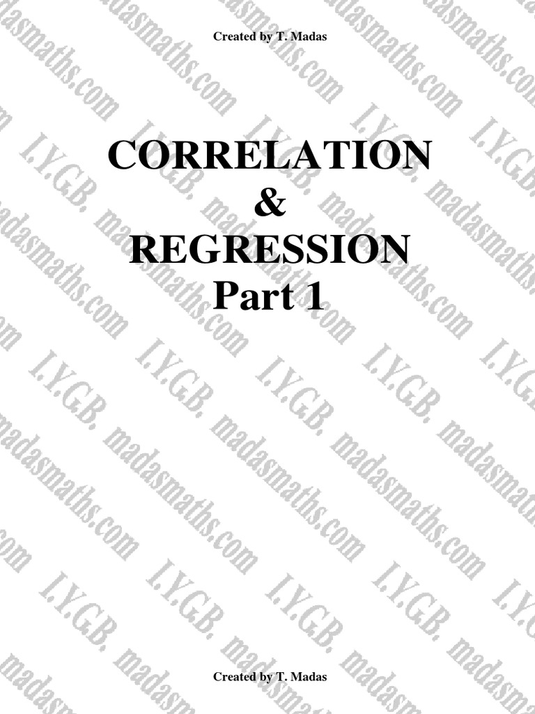 Correlation and Regression | PDF | Correlation And Dependence | Regression Analysis