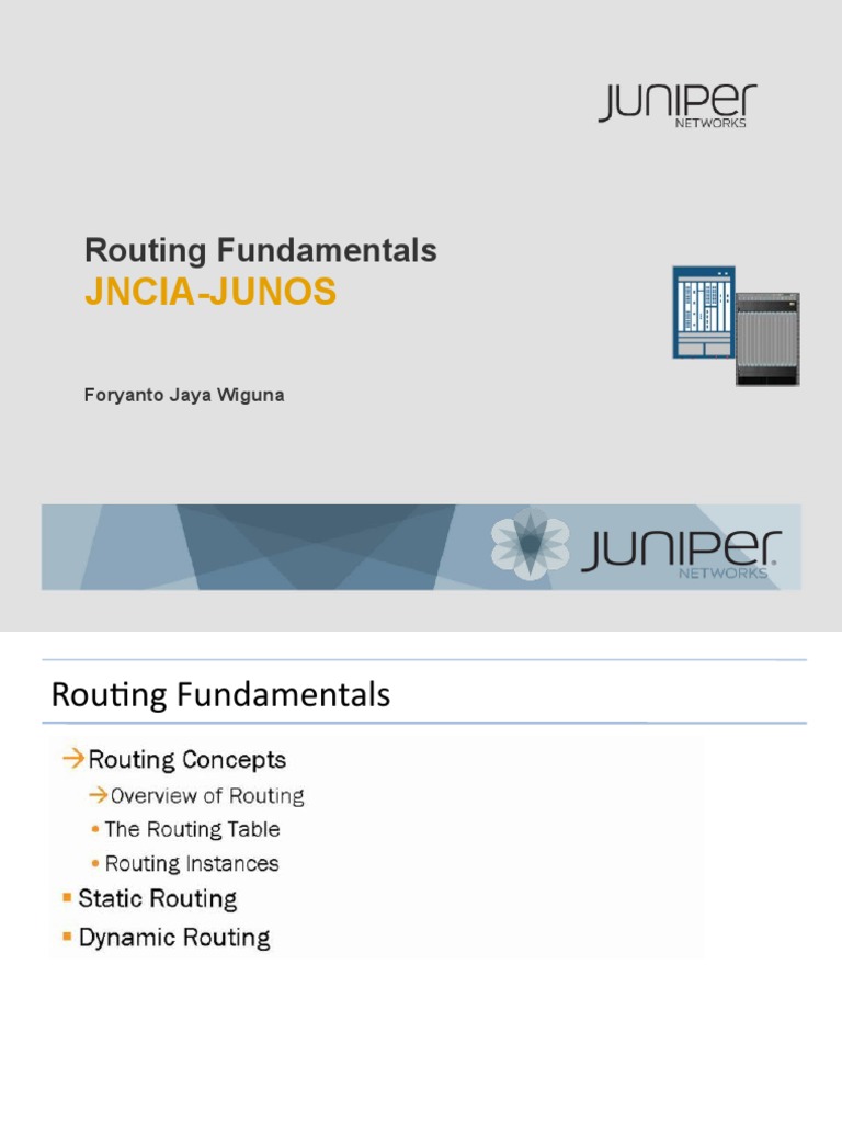 Jncia-Junos: Routing Fundamentals | PDF | Science & Mathematics | Computers