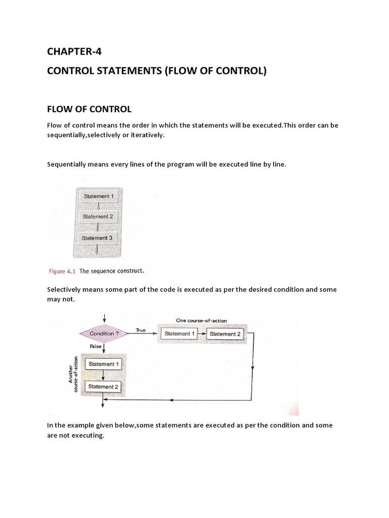 ch-3 Flow of Control, Types of Statement, If, If Else, If Elifladder, Nested If, Algorithm ...