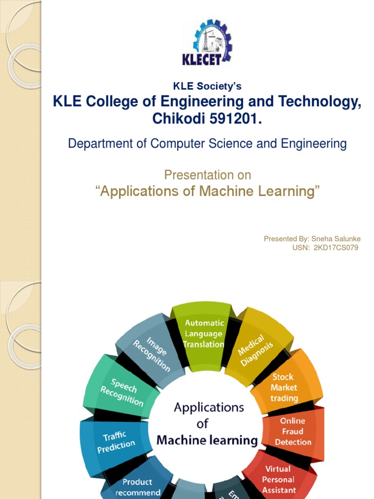 Application of Machine Learning | PDF | Machine Learning | Computer Vision