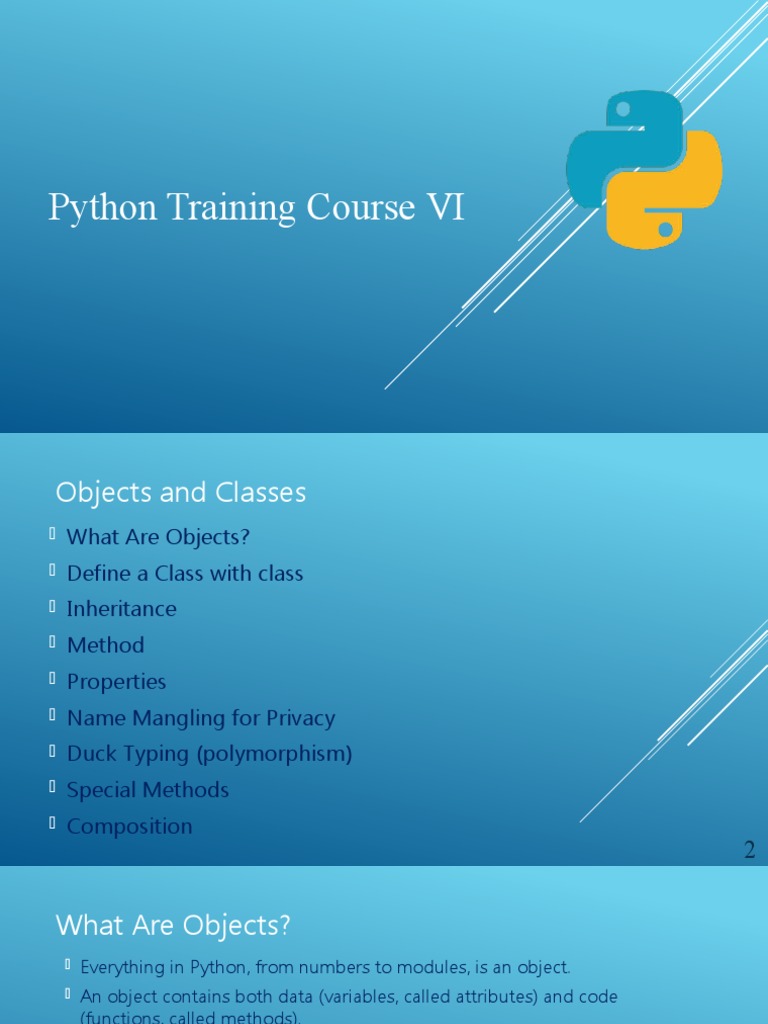Python Training Course Vi Pdf Class Computer Programming Method