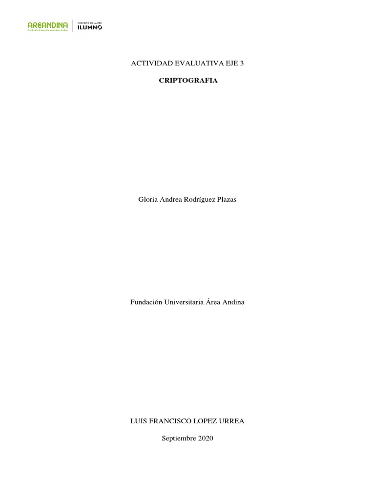 Actividad Eje 3 Criptografia | PDF