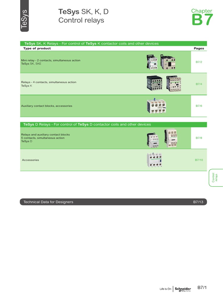 B7 - Control Relays - EN (Web) | PDF | Relay | Physical Quantities