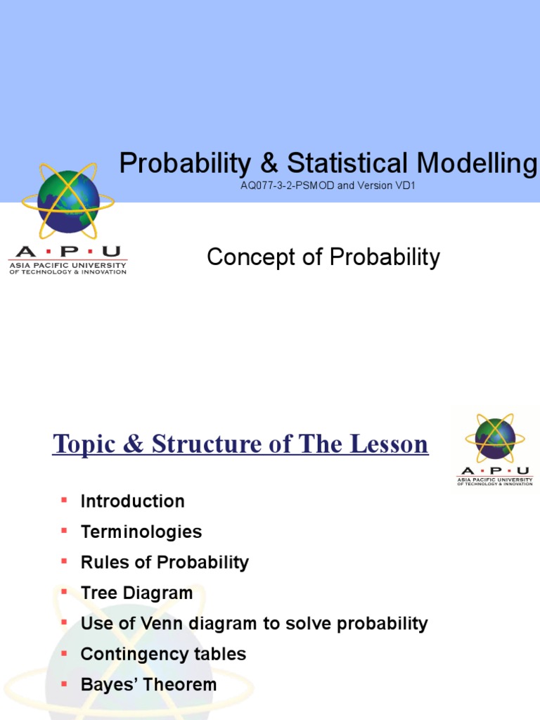 PSMOD - Chapter 1 - Concept of Probability | PDF | Probability | Randomness