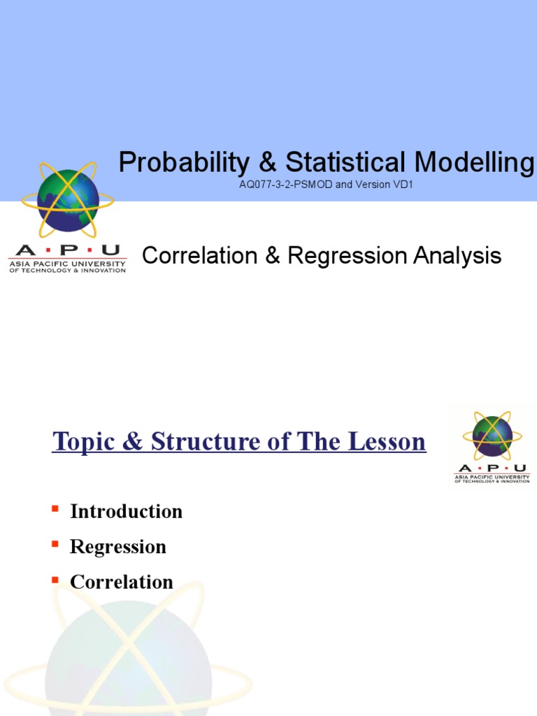Analyzing Linear Relationships Between Variables: An Introduction to Correlation, Regression ...