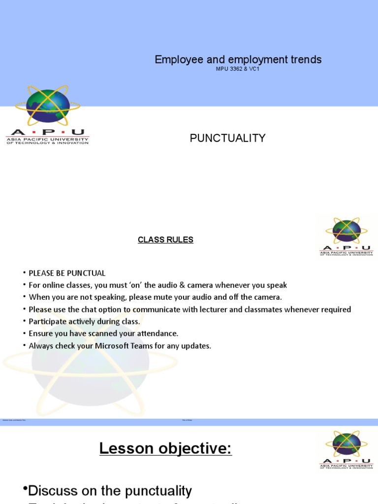 Lesson 6topic Punctuality | Download Free PDF | Communication | Human ...