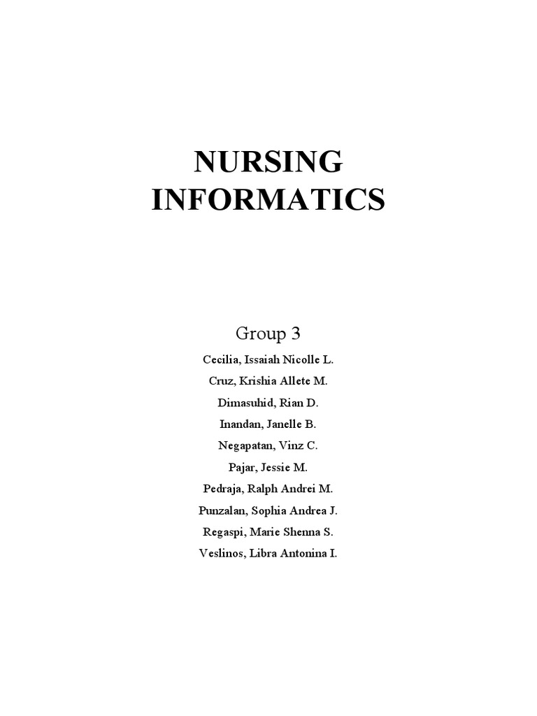 Nursing Informatics Graph | PDF | Color | Nature