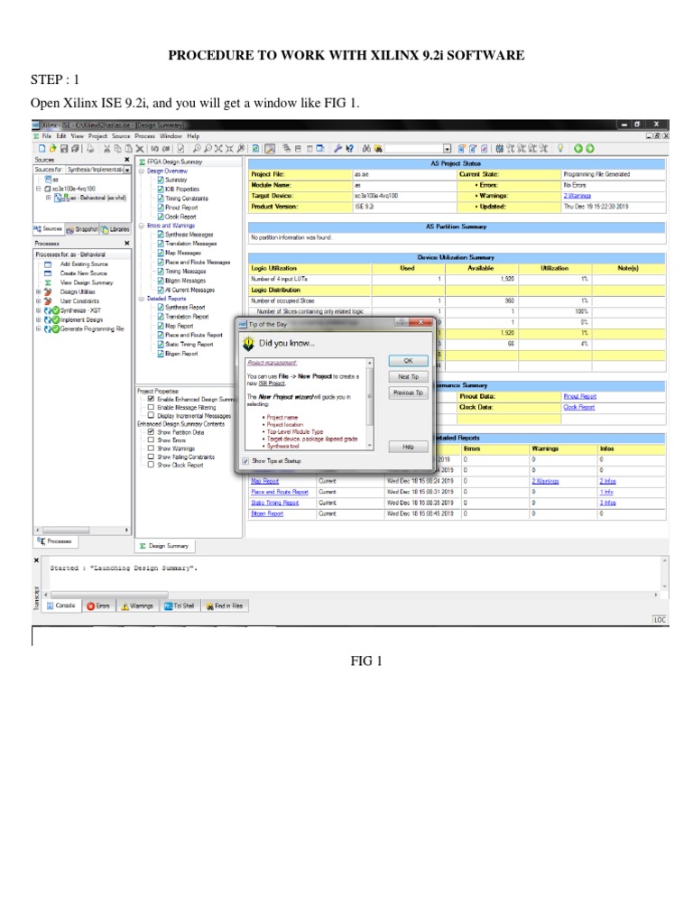 Procedure For Xilinx | PDF | Vhdl | Electronic Design