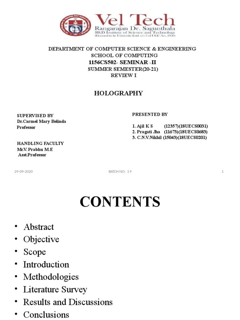 Holography and Its Applications | PDF | Holography | Optics