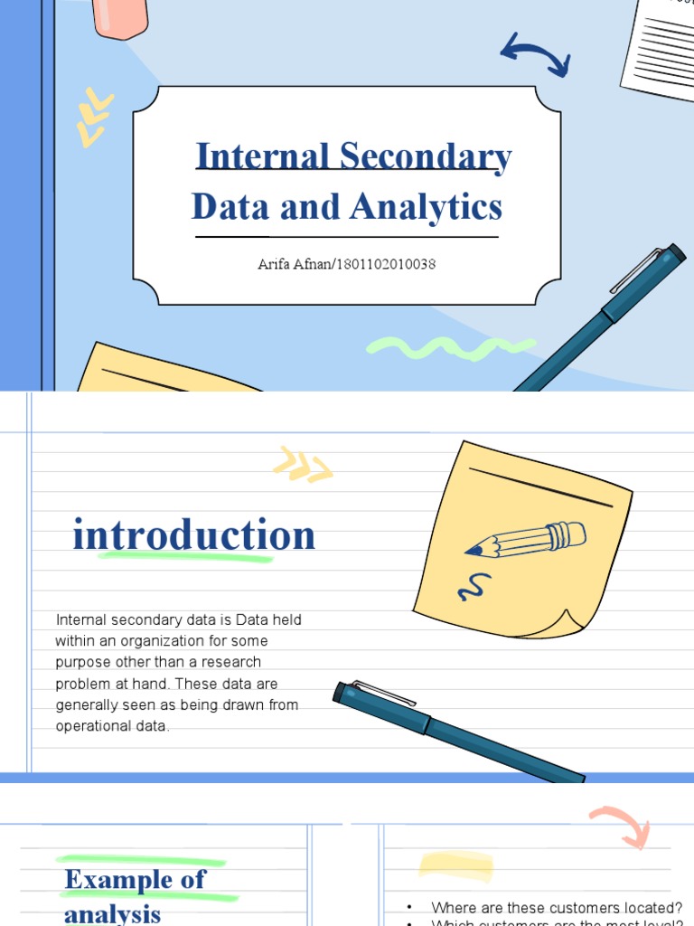 Internal Secondary Data And Analytics Pdf Analytics Big Data