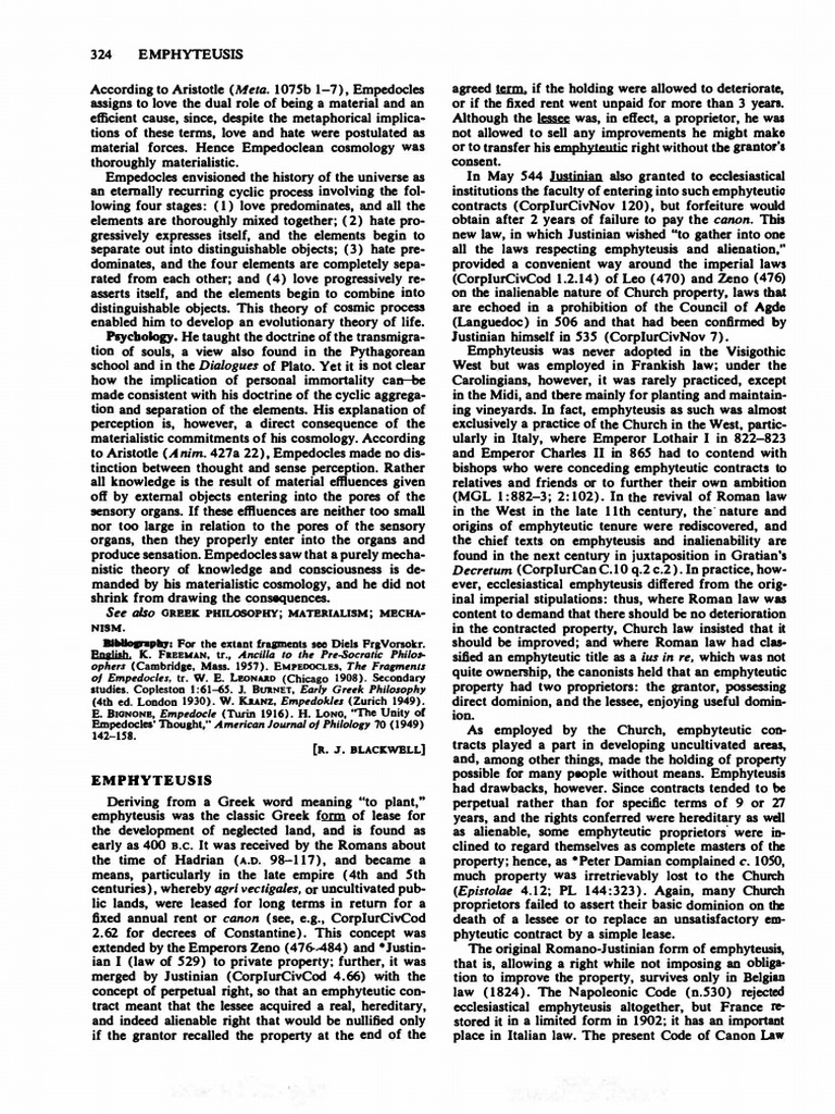Empedocles' Cosmology and Emphyteusis | PDF | Empiricism | Rationalism