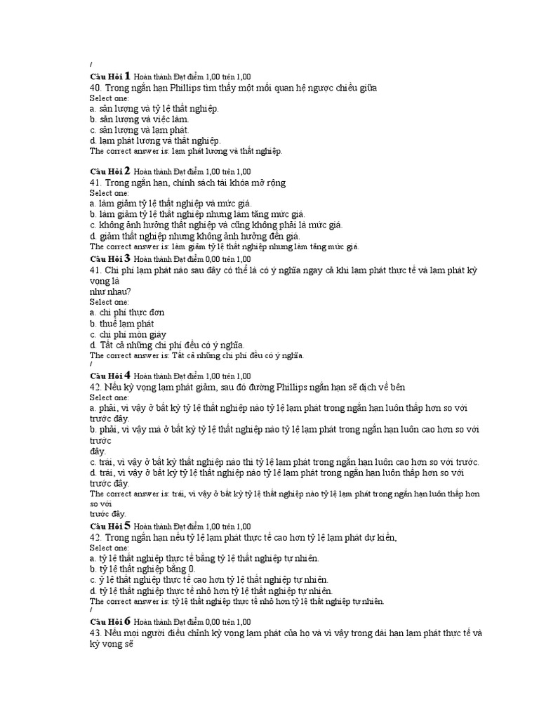 Bài KT2 - KT vĩ mô Thầy Hùng | PDF