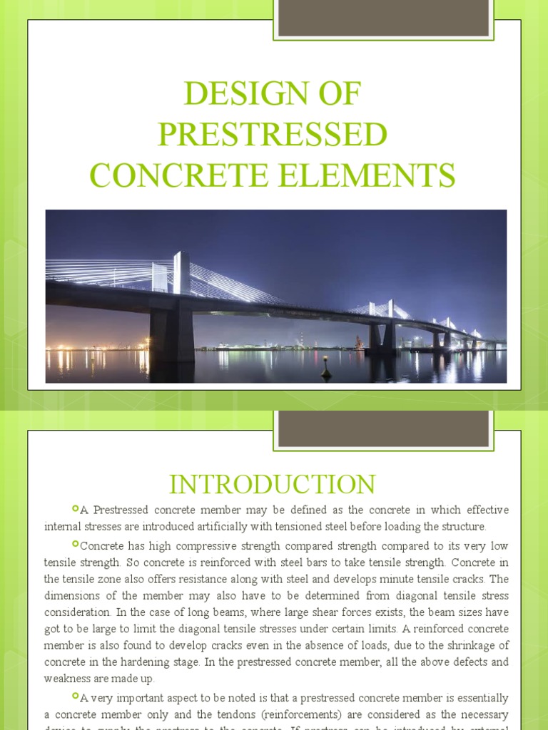 Design of Prestressed Concrete Elements | PDF | Prestressed Concrete ...