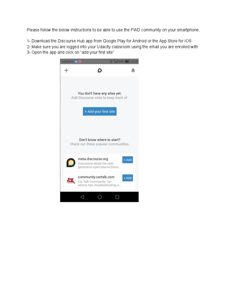 How To Use The FWD Community On Your Phone | PDF