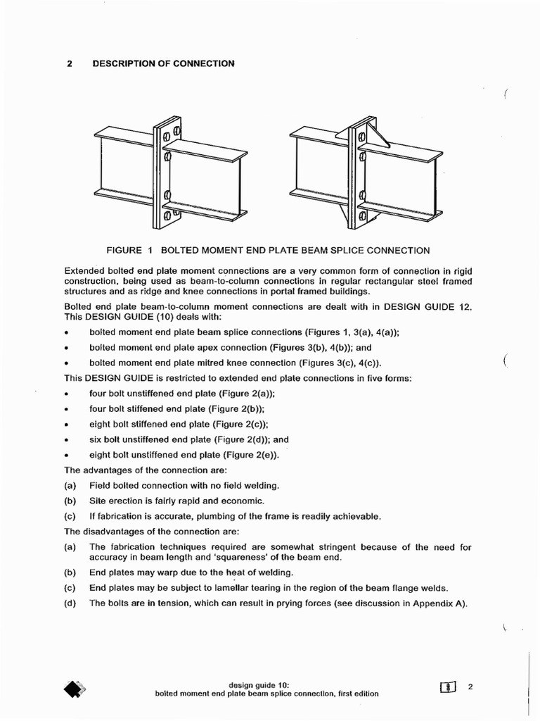 Bolted Moment End Plate Beam Splice | PDF | Computers | Technology ...
