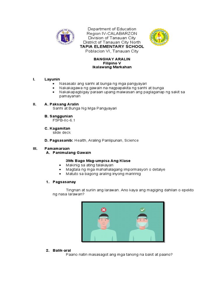 Banghay Aralin-Filipino 5 | PDF