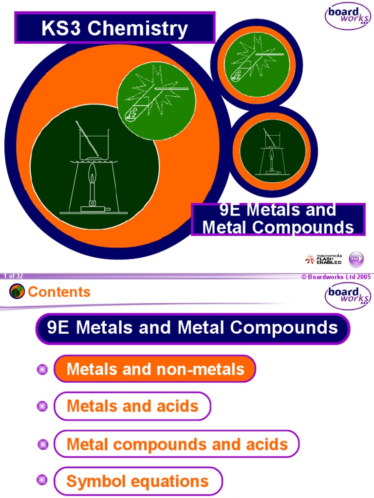 KS3 Chemistry: 9E Metals and Metal Compounds | PDF | Salt (Chemistry ...