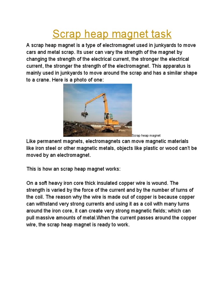 Scrap Heap Magnet Task | PDF