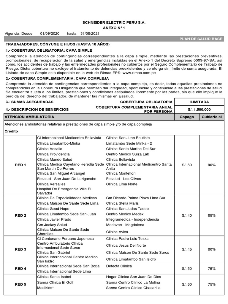 EPS Rimac Poliza | PDF | Lima | Hipertensión