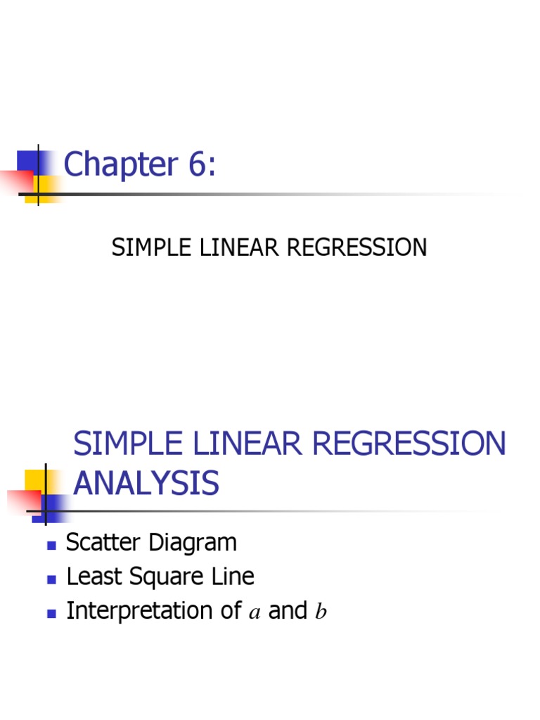 Topic 6 Simple Linear Regression | PDF | Correlation And Dependence | Regression Analysis