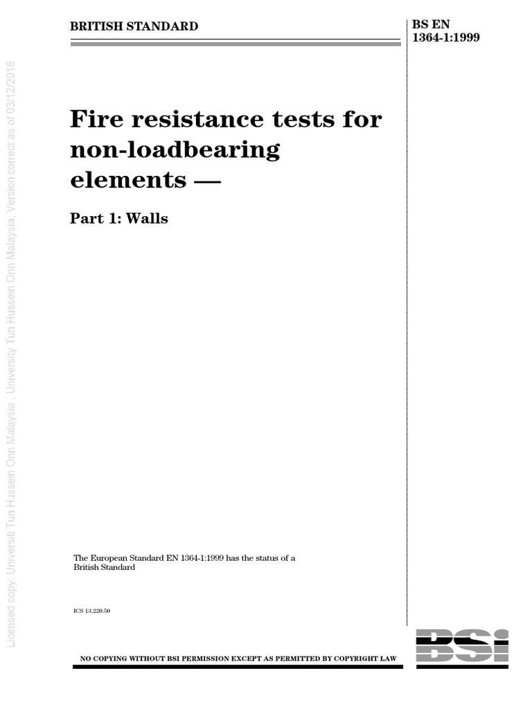 BS en 1364-1-1999 | PDF | Regulation | Government