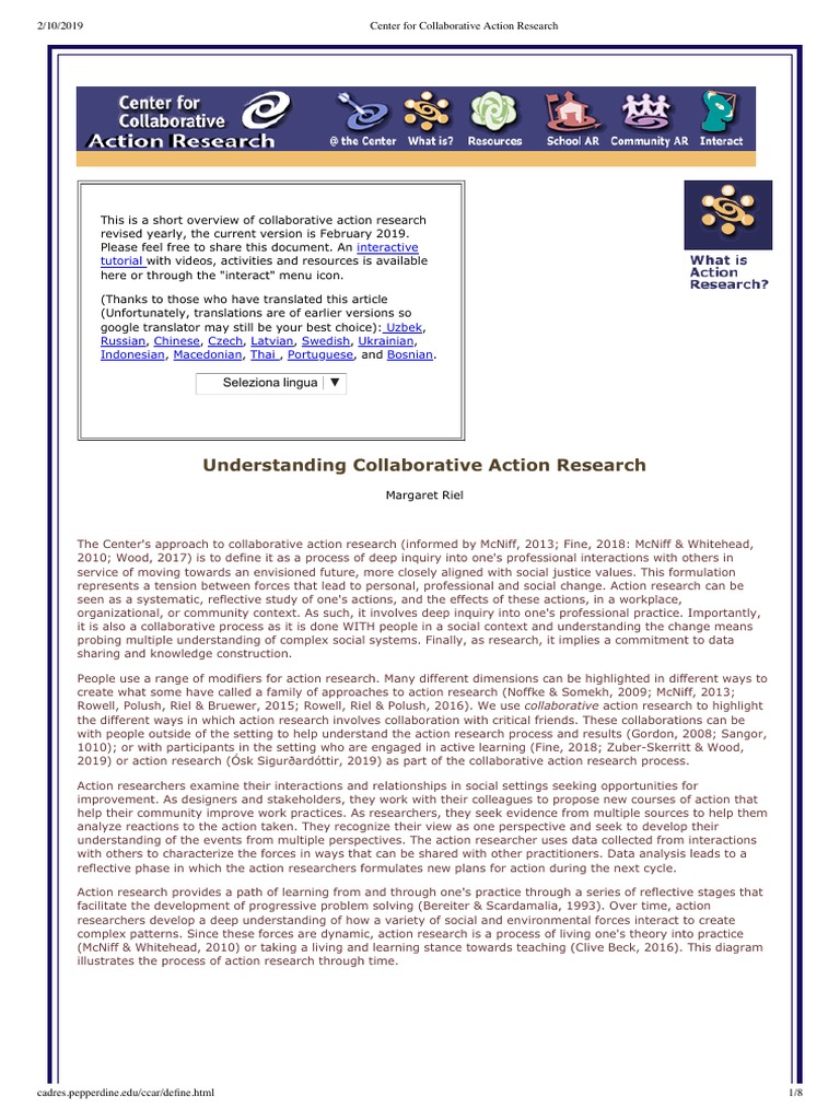 Center For Collaborative Action Research | PDF | Action Research | Project Based Learning