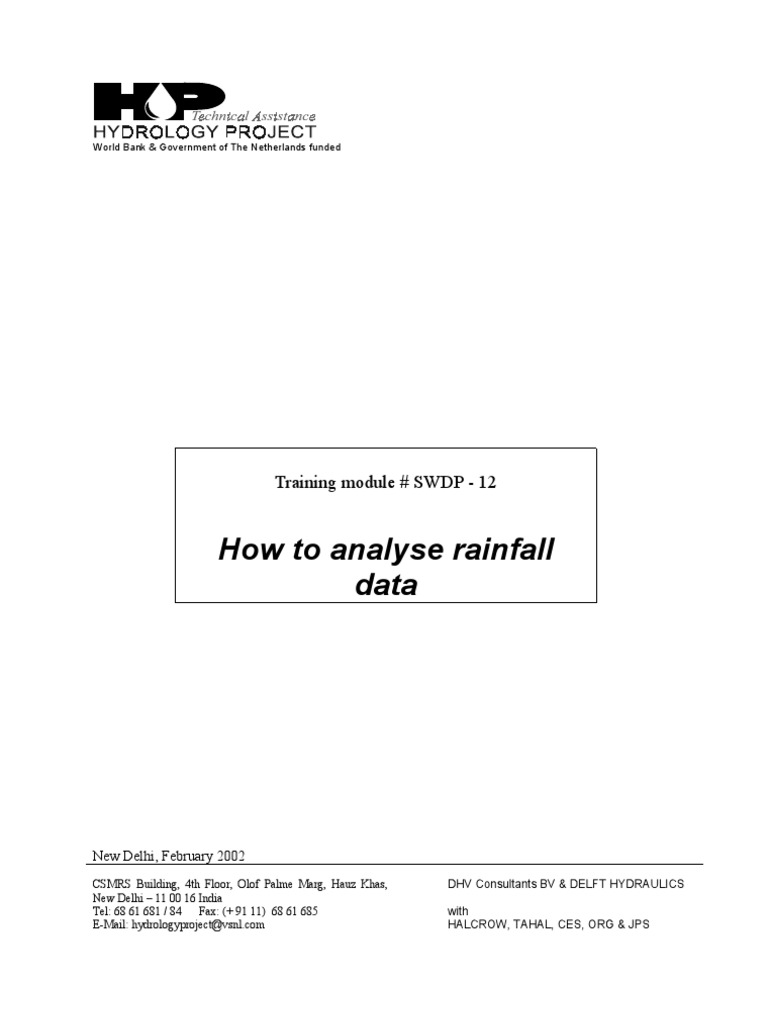 Rainfall Data Analysis Training | PDF | Skewness | Median