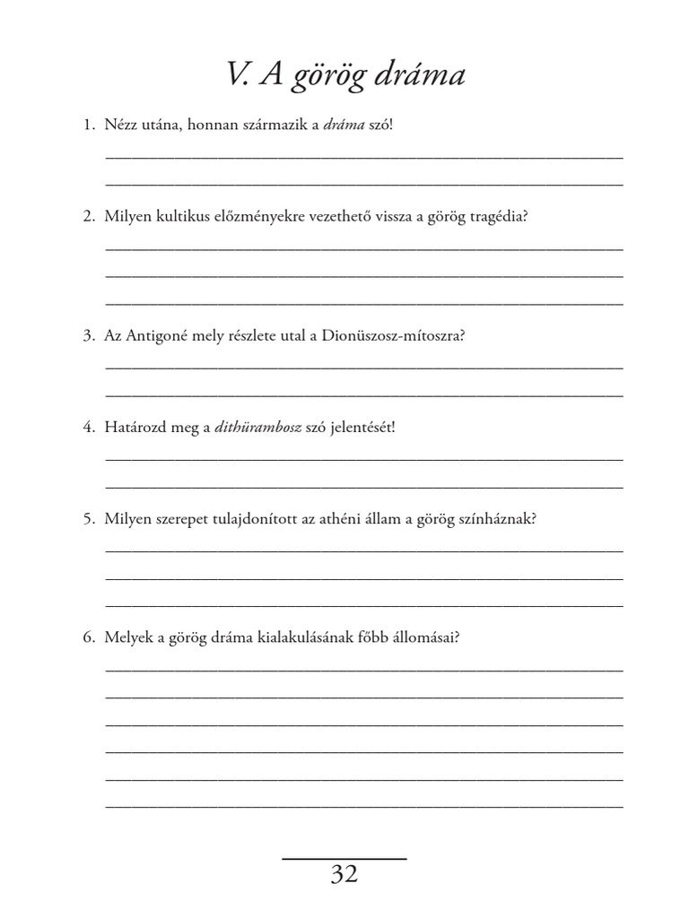 V. A Gorog Drama | PDF