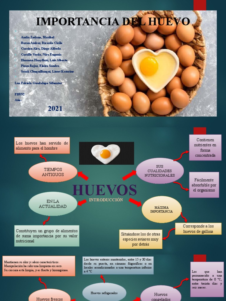 Importancia Del Huevo - Grupo N°1 | PDF | Huevo como alimento | Vitamina