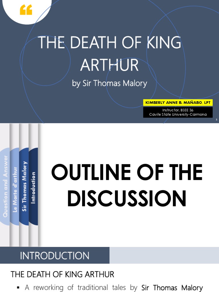 The Death of King Arthur SC | PDF | Lancelot | Le Morte D'arthur