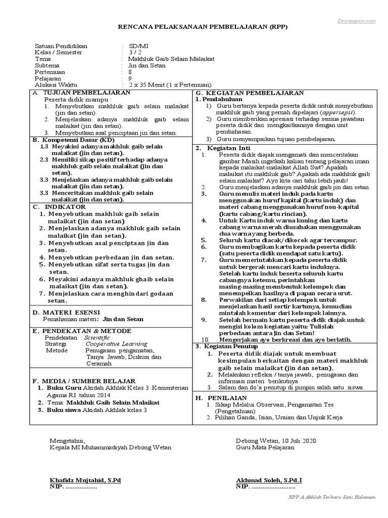Akidah Akhlak Kelas 3 SMSTR 2 | PDF