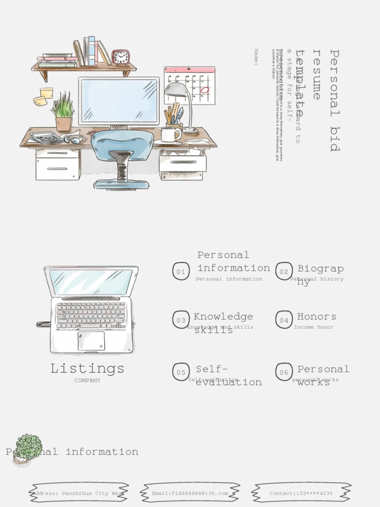 Individual Competitive Resume PowerPoint Templates | PDF | Graphic ...