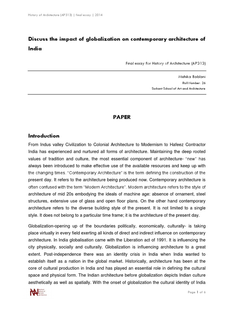 Impact of Globalization On Contemporary Architecture | PDF ...