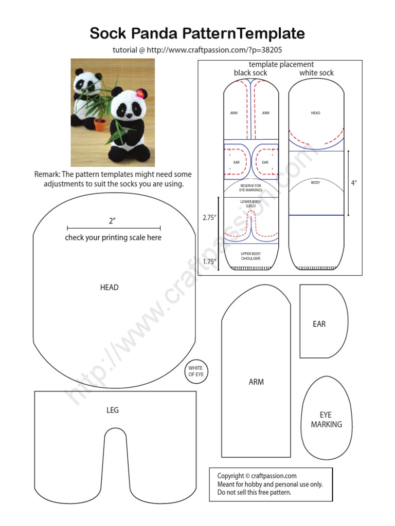 Sock Panda Pattern | PDF | Horses