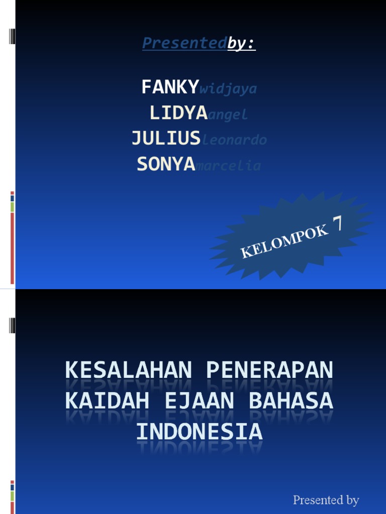 Kesalahan Penerapan Kaidah Ejaan Bahasa Indonesia | PDF