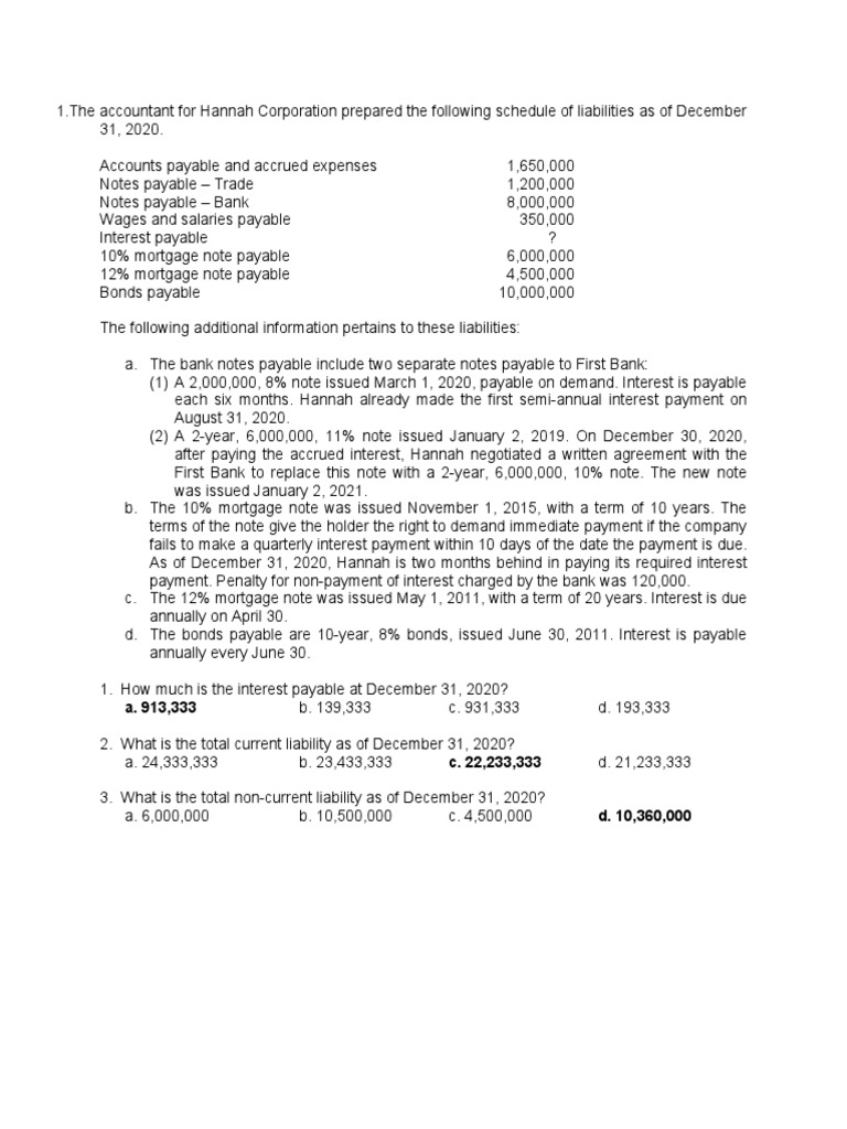 Audprob Answer 1 | PDF | Promissory Note | Interest