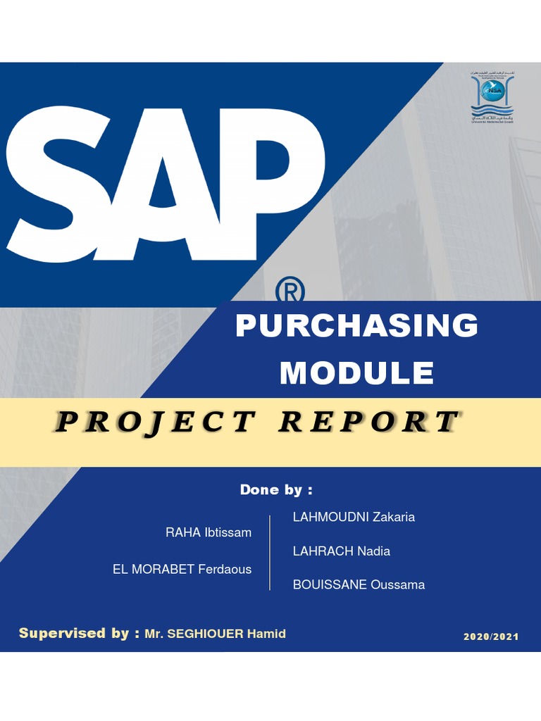 Final Report - Purchasing Module | PDF | Enterprise Resource Planning | Server (Computing)
