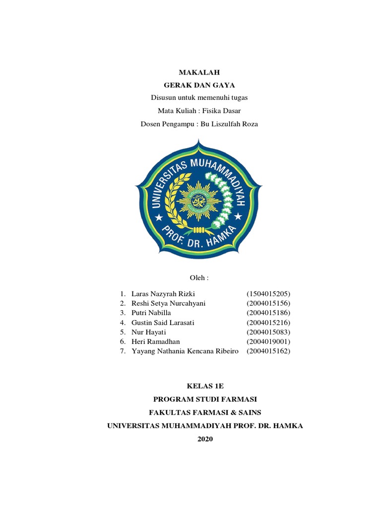 MAKALAH GERAK DAN GAYA Kel 6-Compressed | PDF