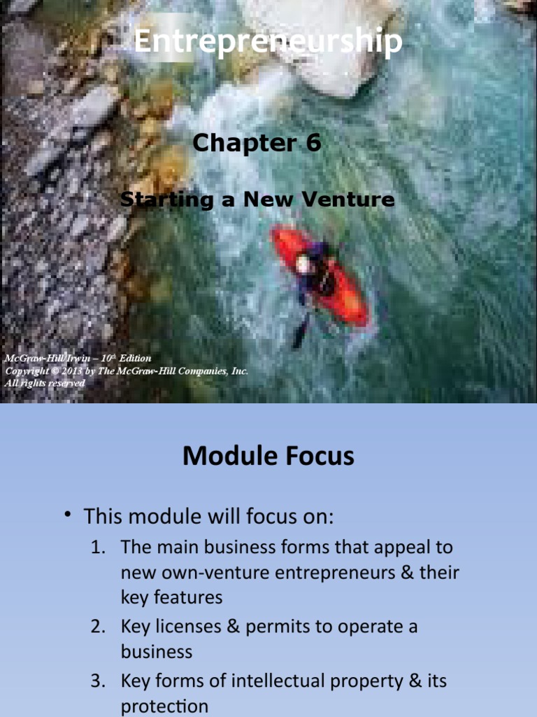 Entrepreneurship: Starting A New Venture | PDF | Partnership | Trademark