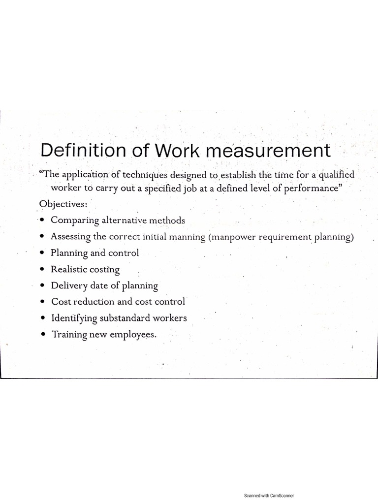 Defination of Work Measurement | PDF
