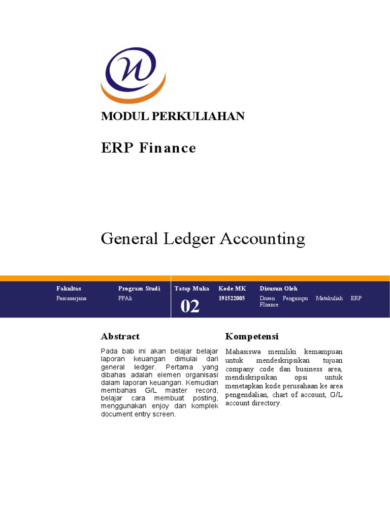 02-General Ledger Accounting Erp Ke 10 | PDF
