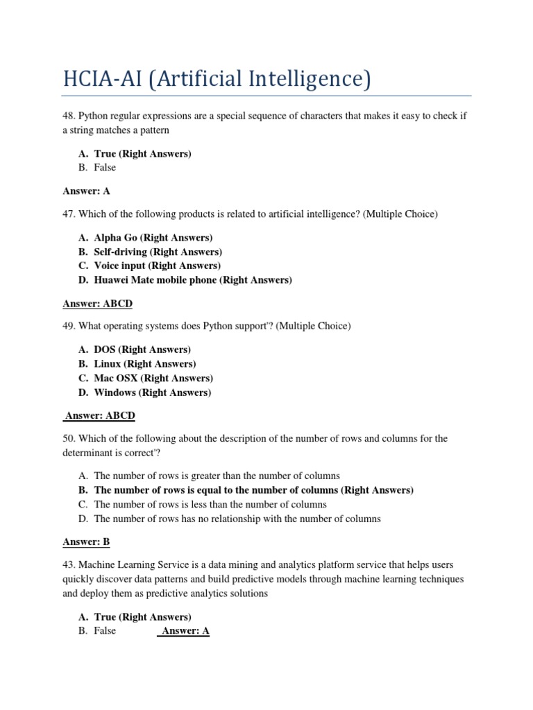 HCIA-AI (Artificial Intelligence) | PDF | Deep Learning | Artificial Neural Network