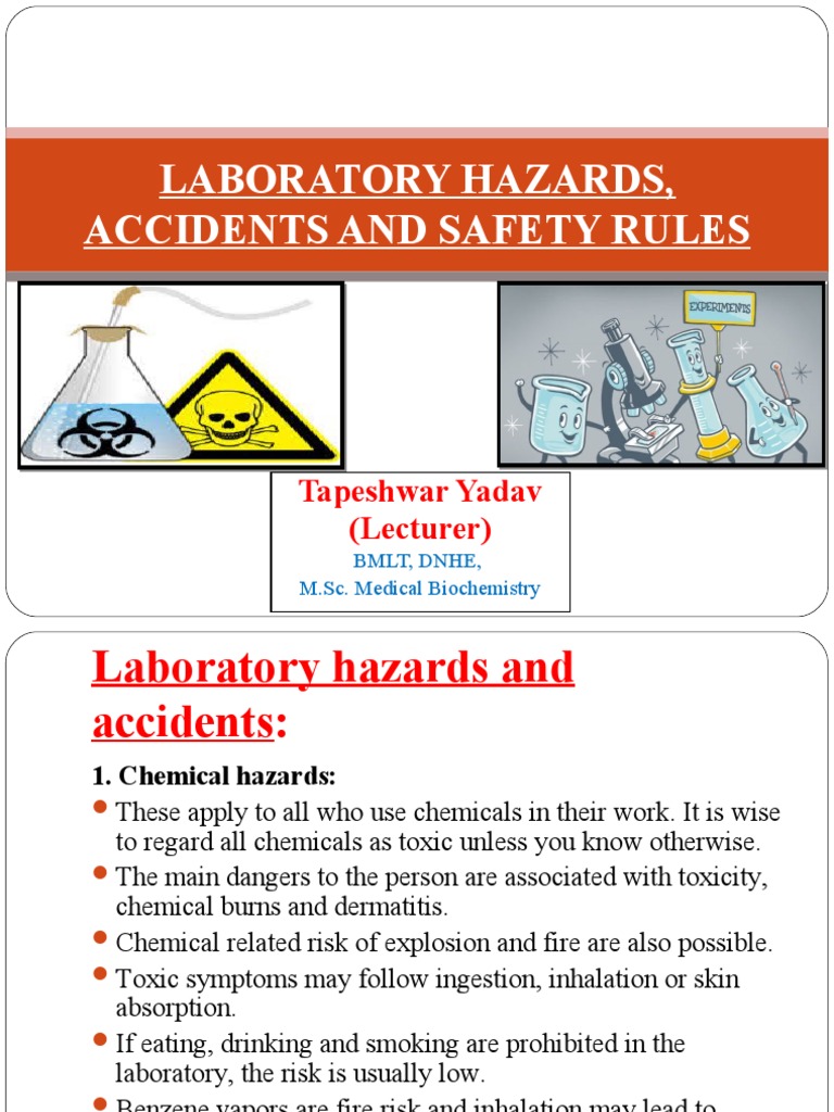 Laboratory Hazards, Accidents and Safety Rules | Download Free PDF ...